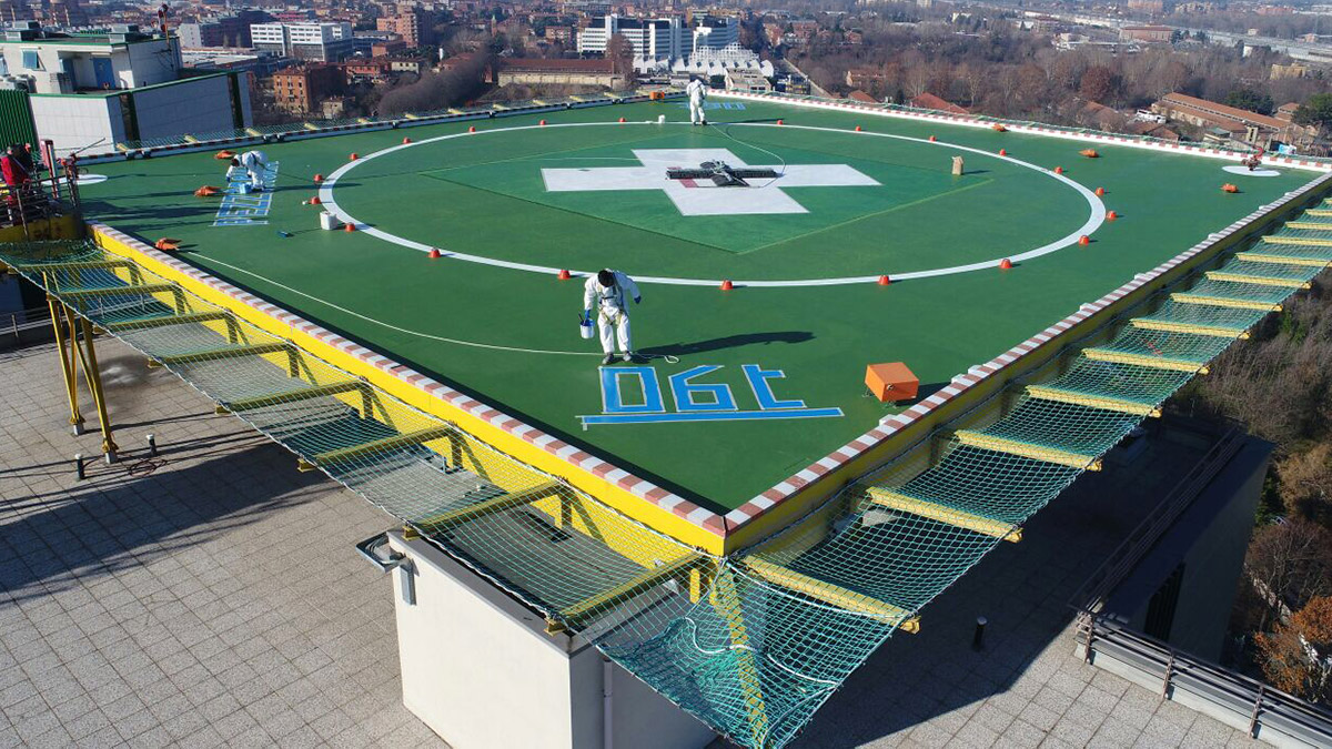 Resdev Non Slip Safety Surface Installed On Hospital Helipad – RESDEV ...